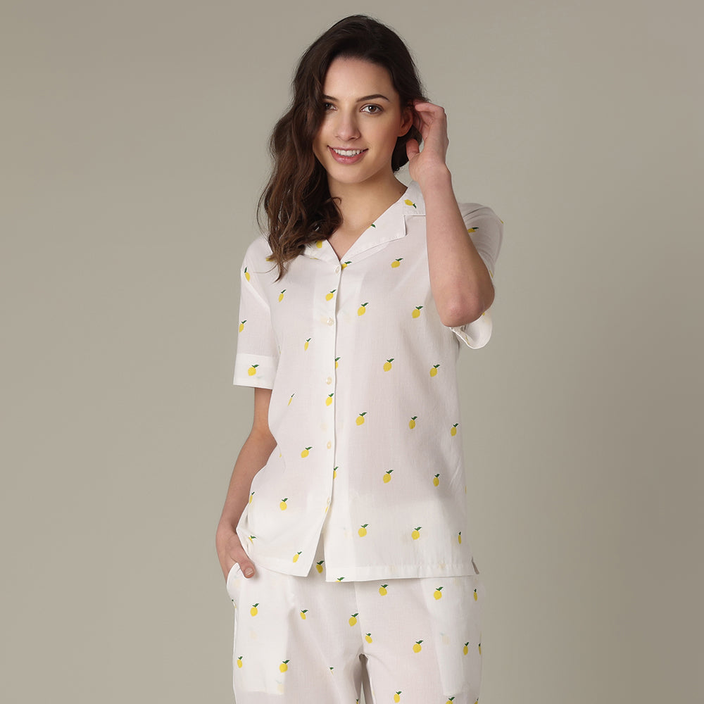 Lemon PJ Set – Victorian Nightgowns